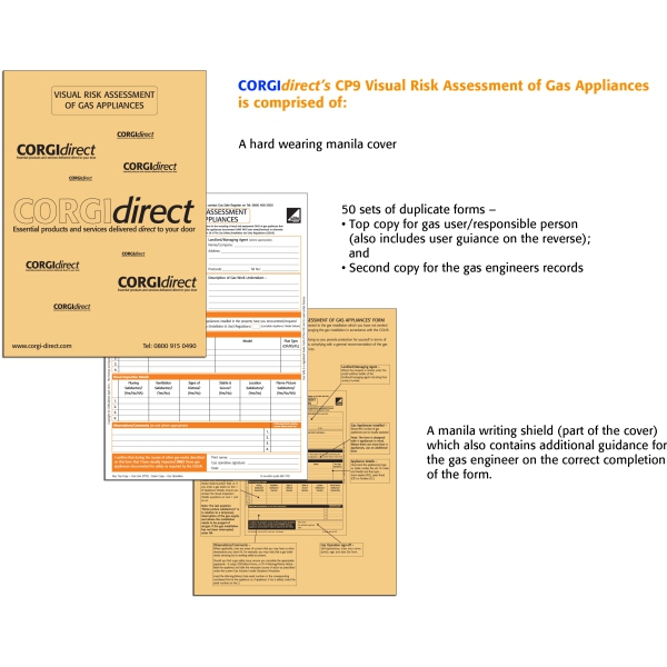 Visual Risk Assessment of Gas Appliances Form CP9