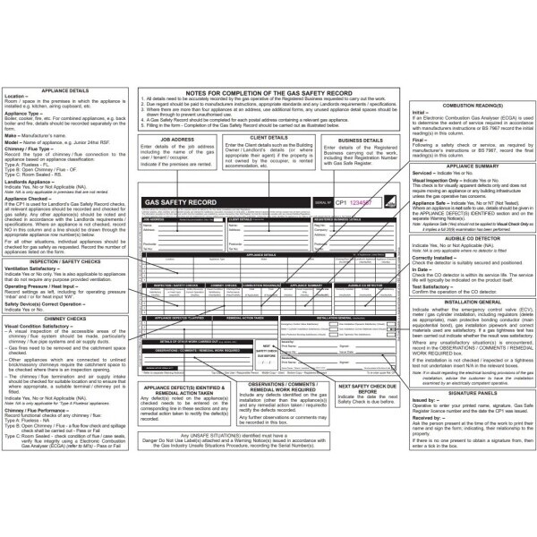 Gas Safety Record CP1