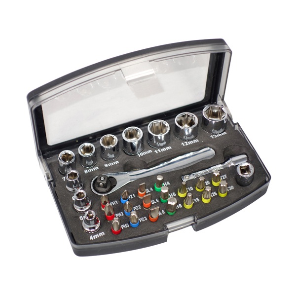 Appliance Micro Socket & Bit Set (1/4" Sq Drive)