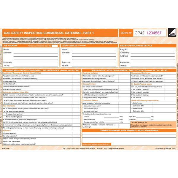 CP42 Gas Safety Inspection Form