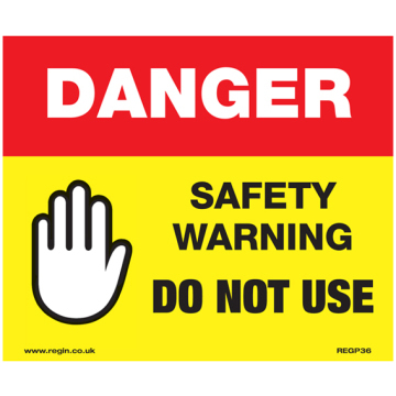 Danger - Do Not Use Sticker/Tag