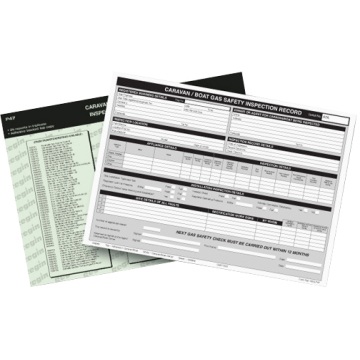 Regin Caravan/Boat Gas Inspection Record